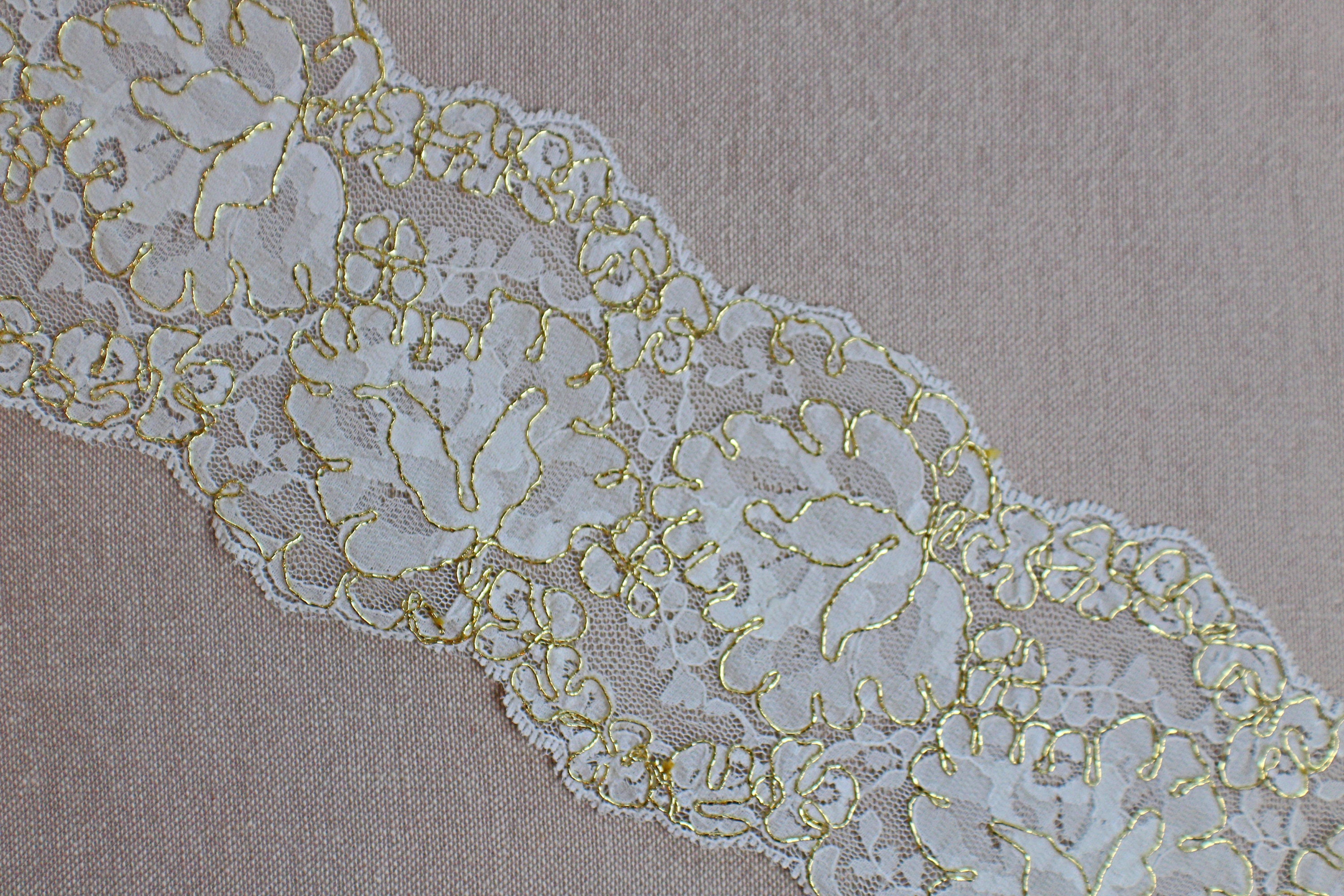Novelty Vintage Gold Corded Galloon Lace 3 5/8 Wide - Etsy