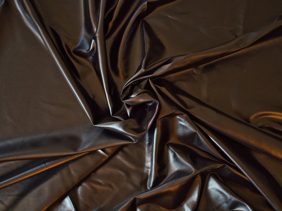 4 Yards of Shiny Black Synthetic leather Look Fabric 51 Wide - Etsy