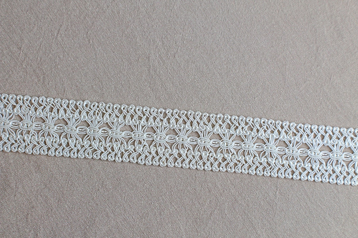 Vintage Braided Lace Trim in White Rayon 1 3/4 Width - Etsy