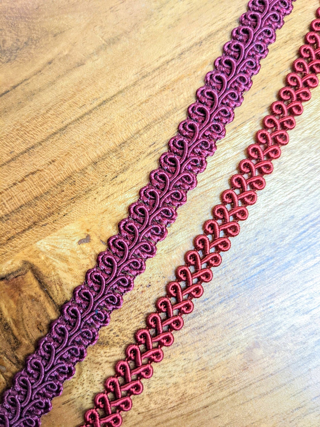 Vintage Dark Red Gimp Trim in 1/4 or 1/2 Width - Etsy