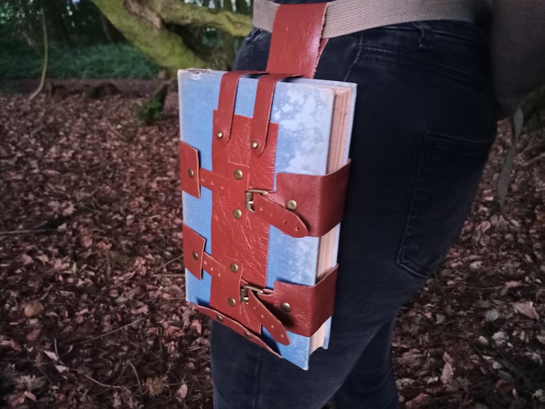 Medieval Style Leather Larp Book/ Sketch Book/ Journal/ Notepad Belt ...