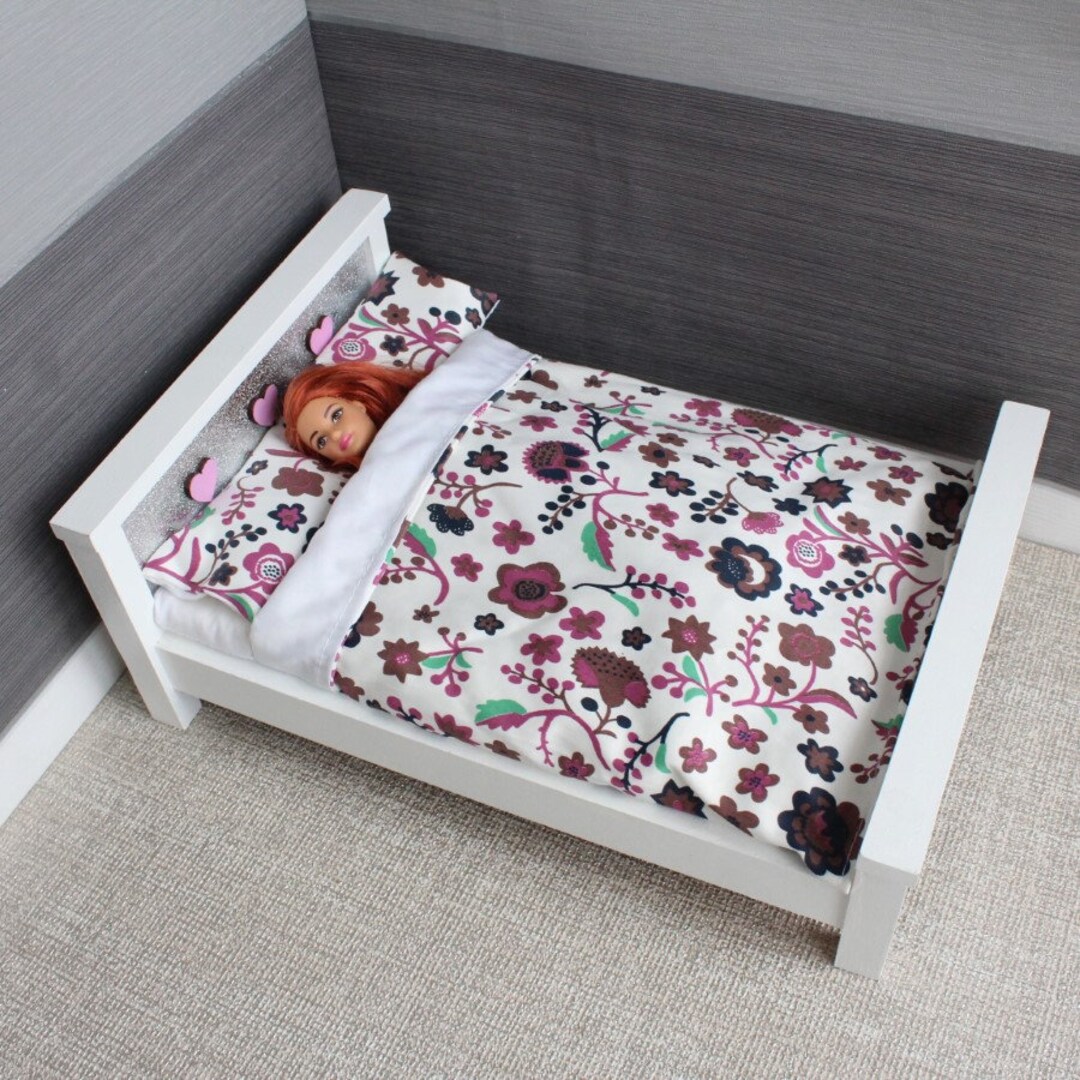 Dollhouse Bedding Set for Bed, Cot, Pram Doll House Furniture With ...