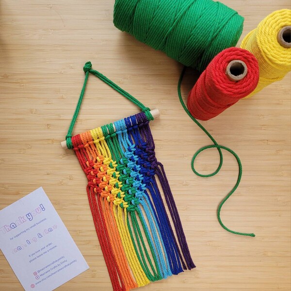 Rainbow Macrame - Etsy