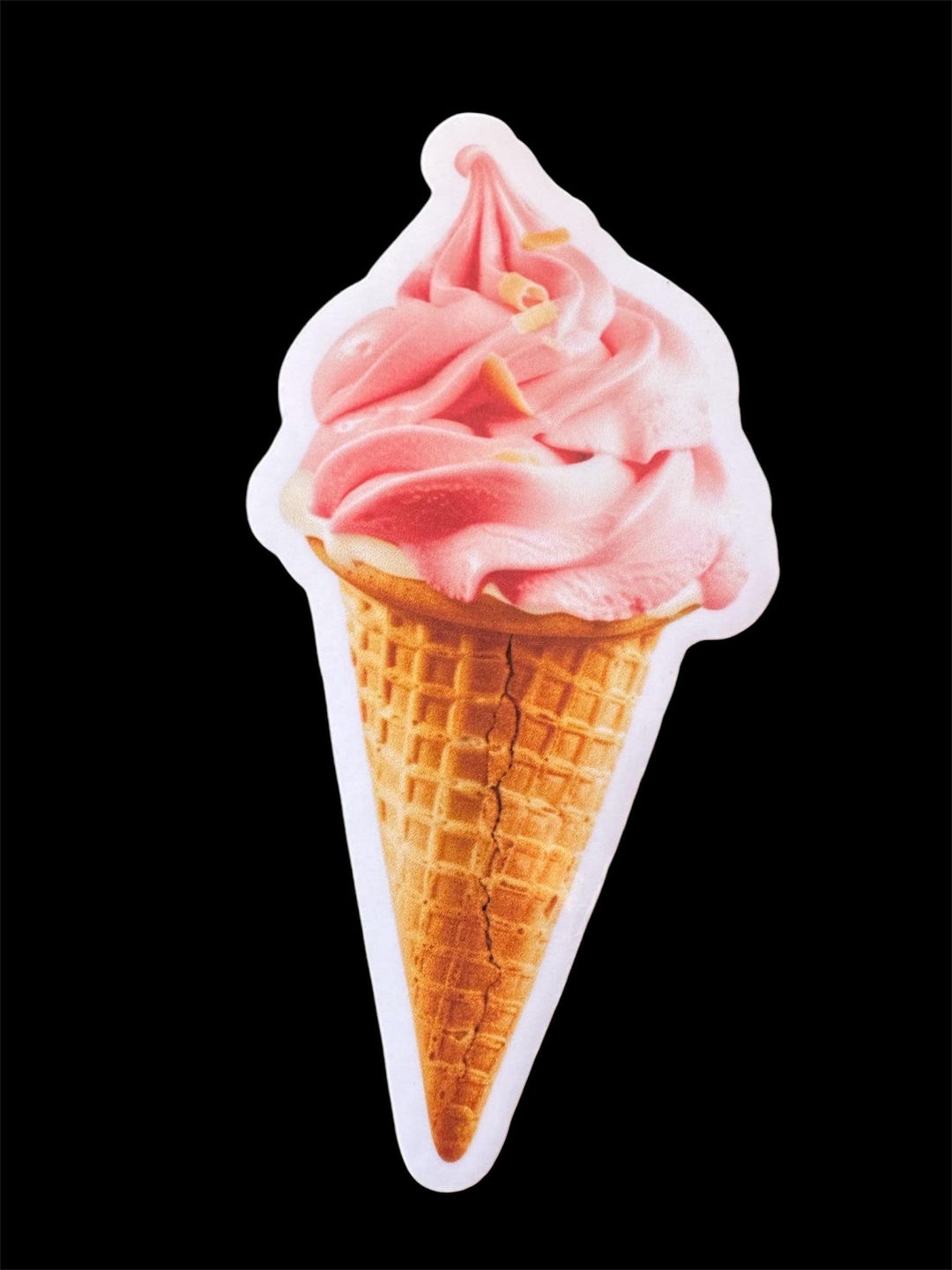 Ice Cream Cone – Vinyl Die-cut Sticker – Weatherproof Laptop Water ...