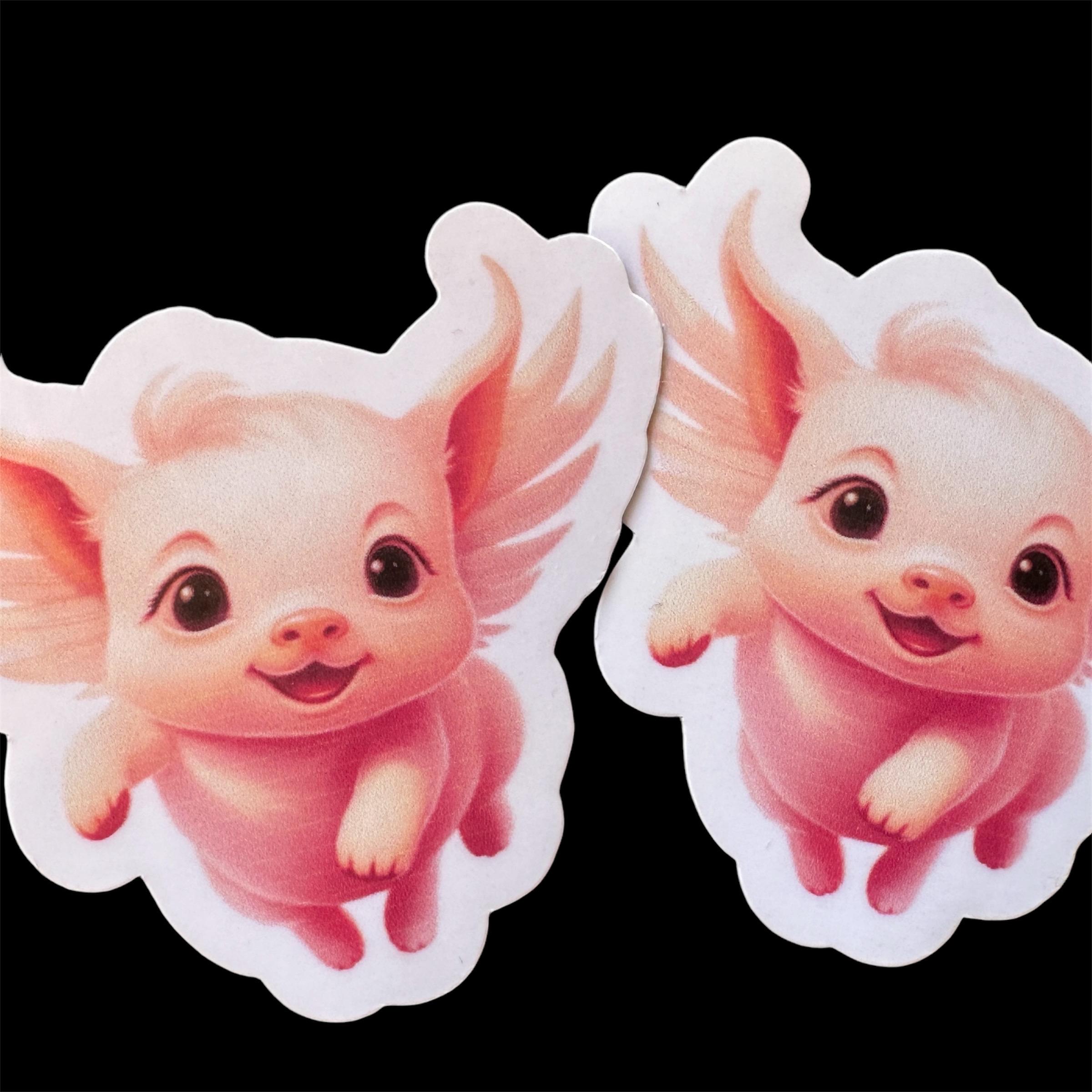 Kawaii Flying Pig Sticker - Super Cute Design With Adorable Features ...