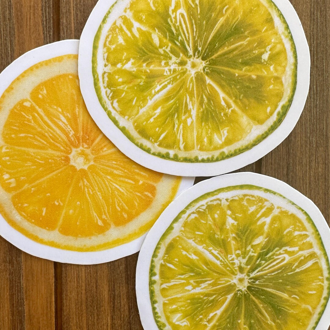 Lemon Stickers Citrus Stickers Fruit Stickers Zesty Stickers Sour ...