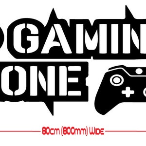 Huge Gaming Zone X Box Gamer Gaming Room Wall Art Sticker Decals 15 ...