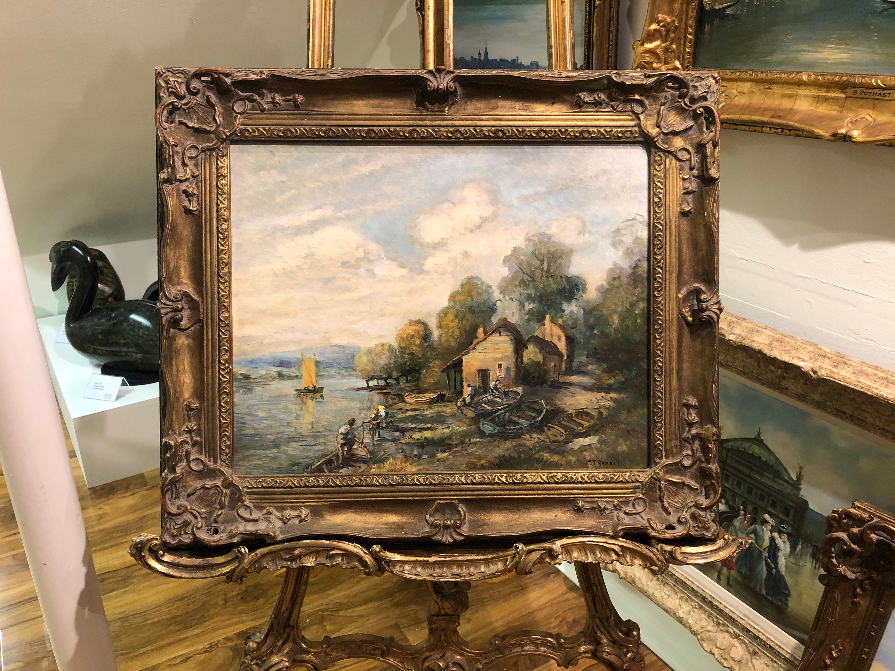 OIL PAINTING LARGE Listed Artist M J Rendell Circa Mid 20TH Century ...
