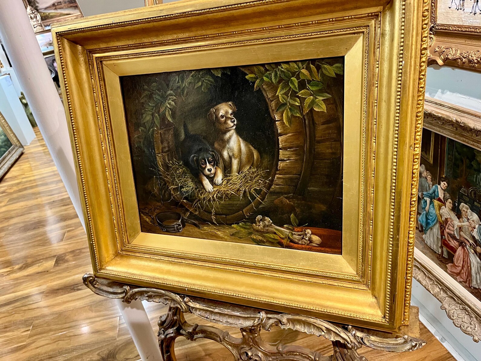 OIL PAINTING by Julia Booth 1899 Antique 19th Century Rare Female ...