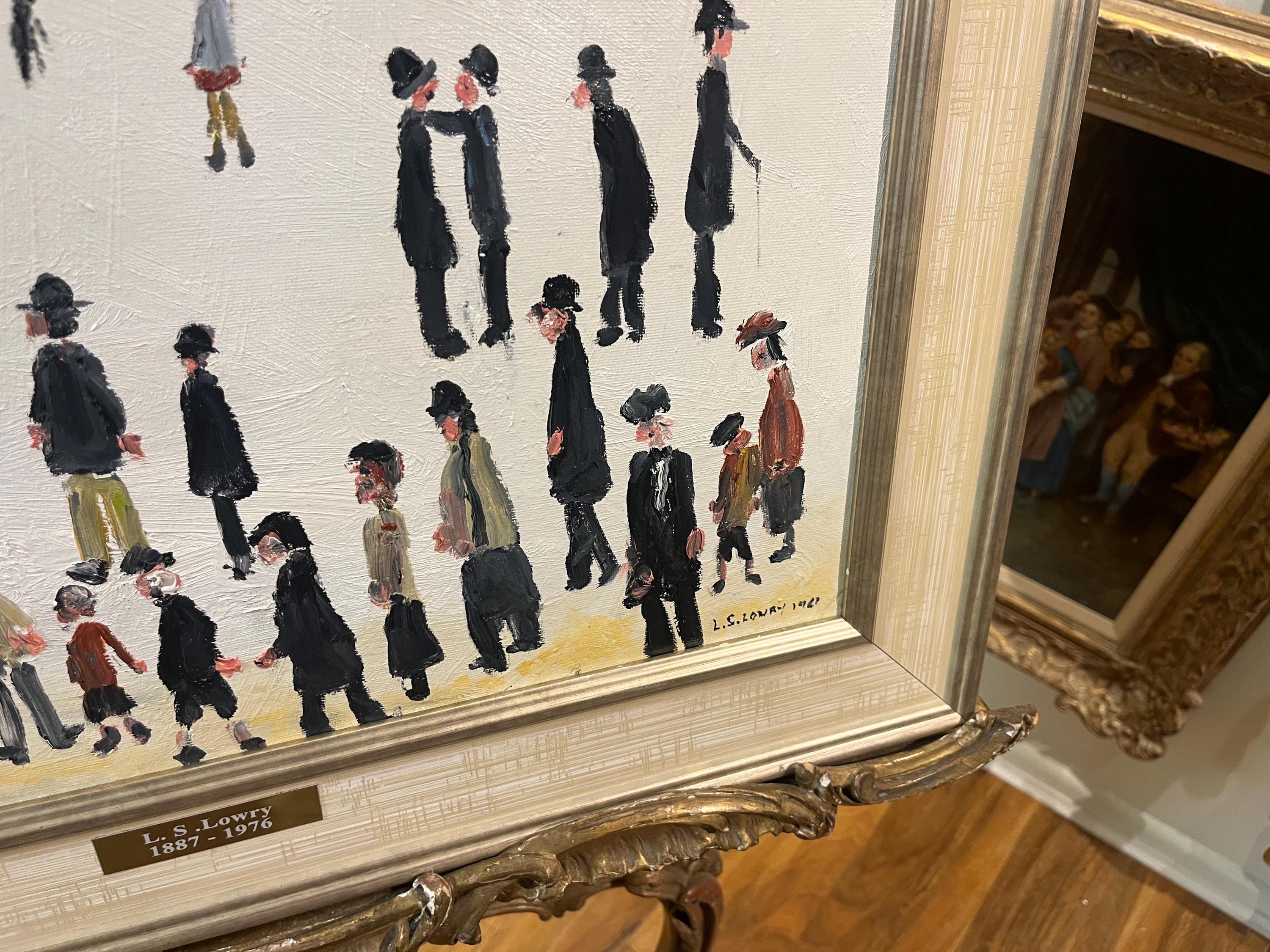 OLD MASTER Style Signed L S Lowry " the Vote " Oil Painting 20th ...
