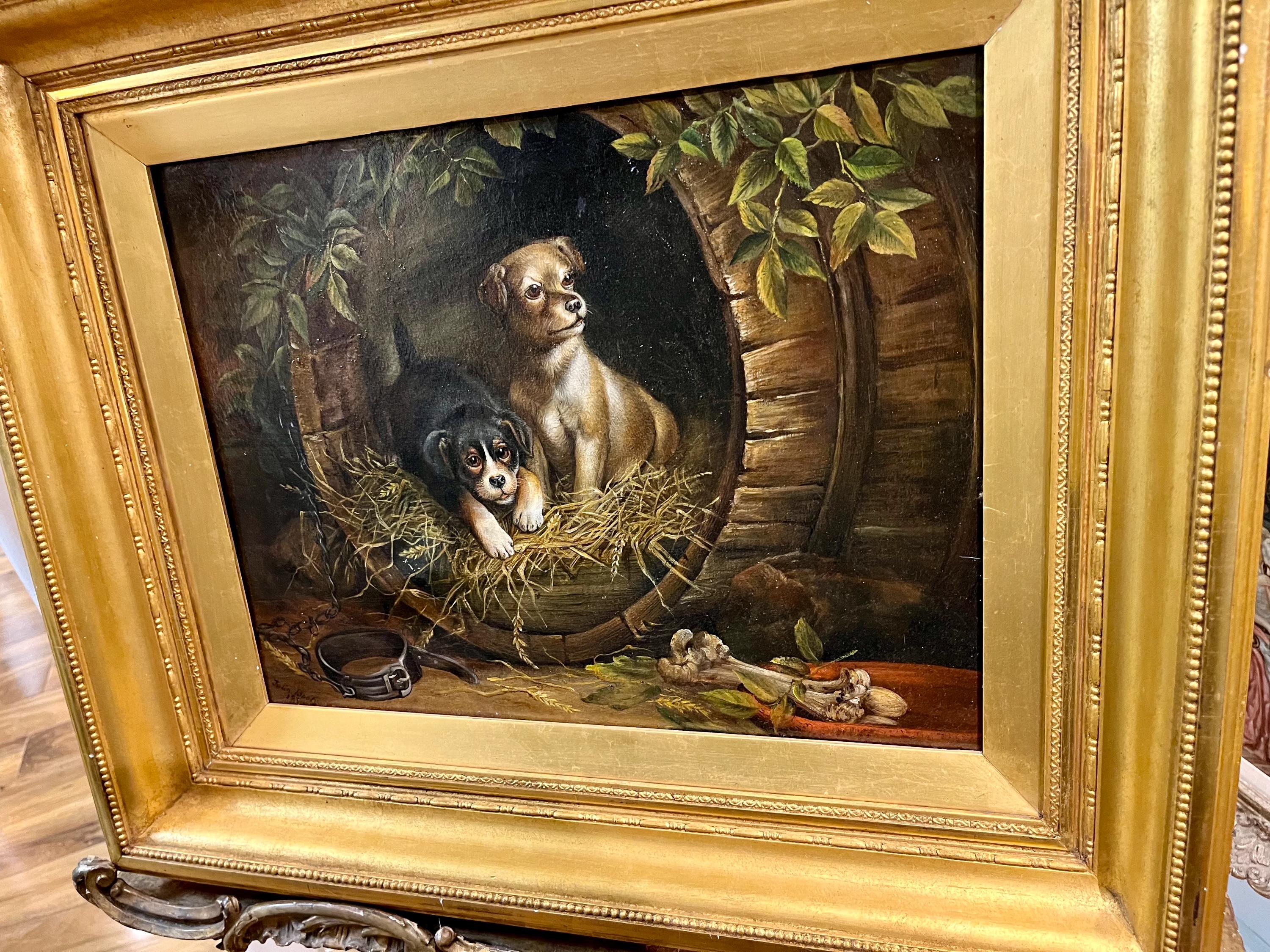 OIL PAINTING by Julia Booth 1899 Antique 19th Century Rare Female ...