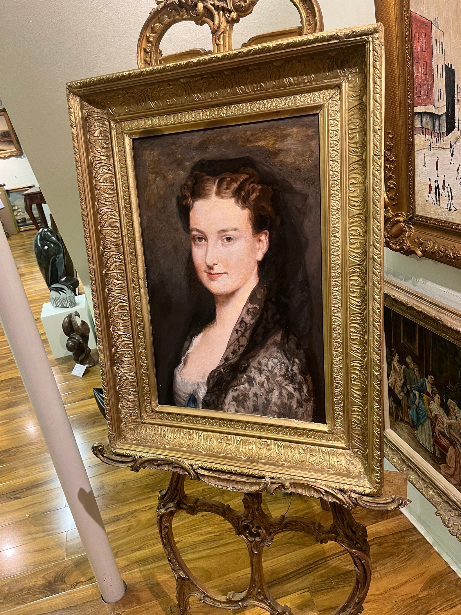 OIL PAINTING Beautiful Lady of Nobility Antique 18th Century Circa 1800 ...