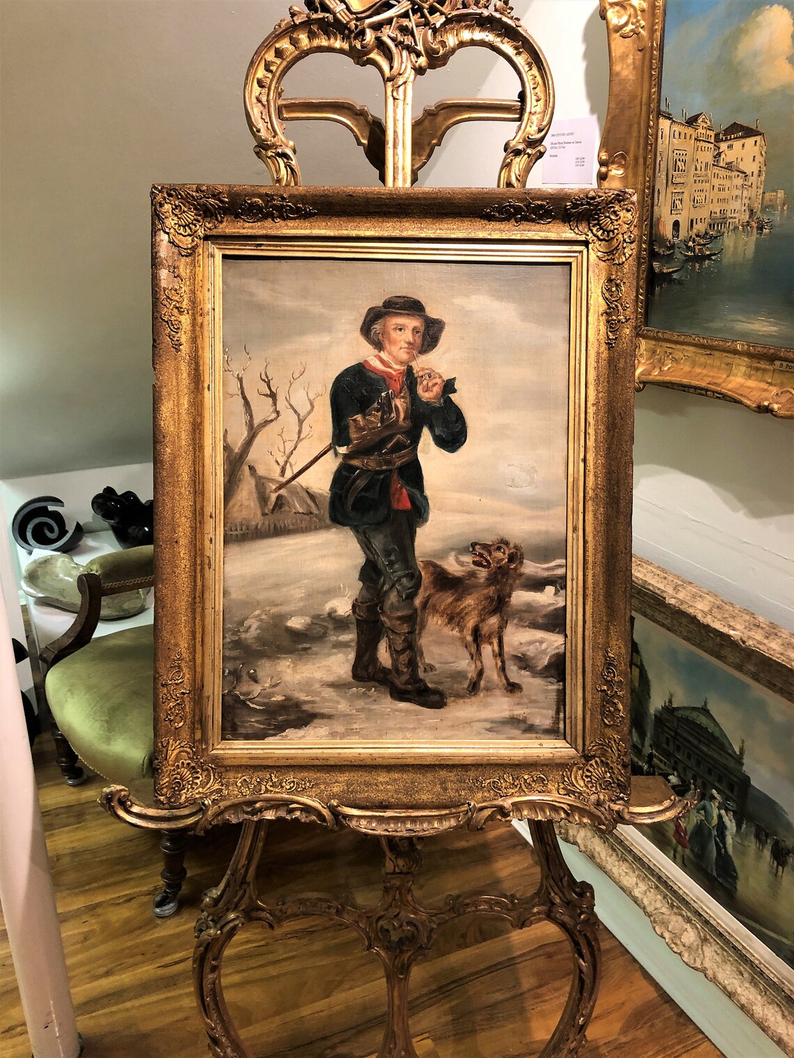 Very Rare OIL PAINTING Antique 18th Century Circa 1760 IRISH School Man ...
