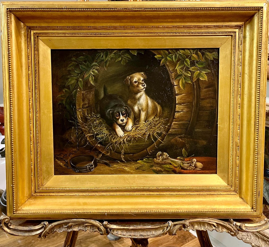 OIL PAINTING by Julia Booth 1899 Antique 19th Century Rare Female ...