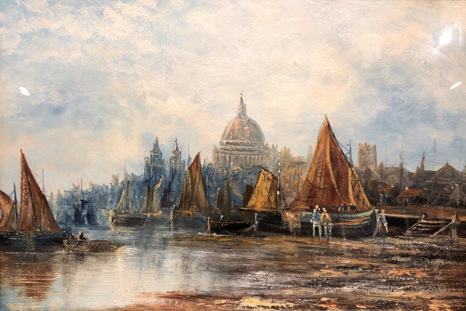ÖLGEMÄLDE Antike 19 Jh. im Kreise William Mallard Turner Britischer ...