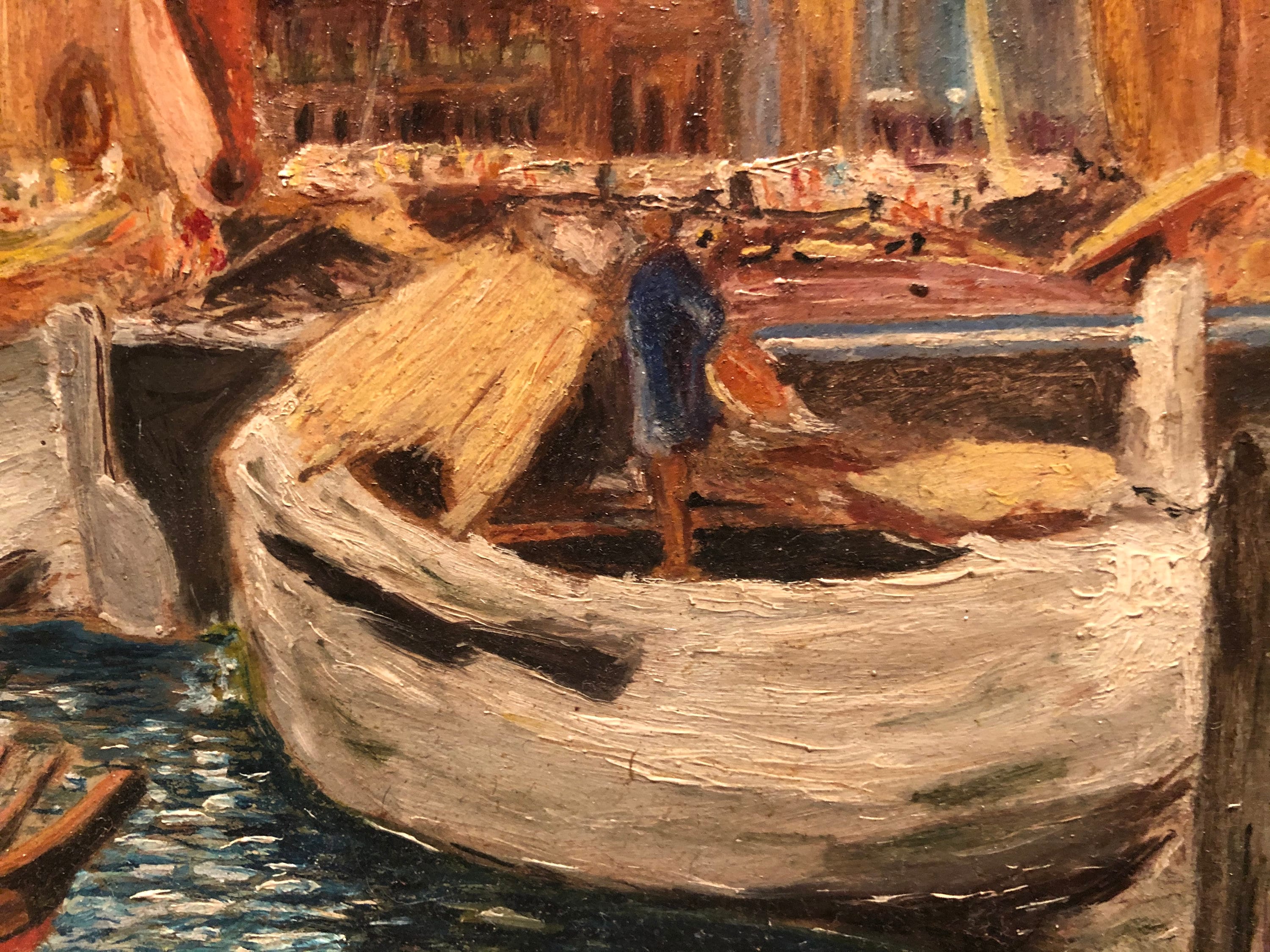 OLD FINE MASTER Rossi Oil Painting Impressionist Italian School Early ...