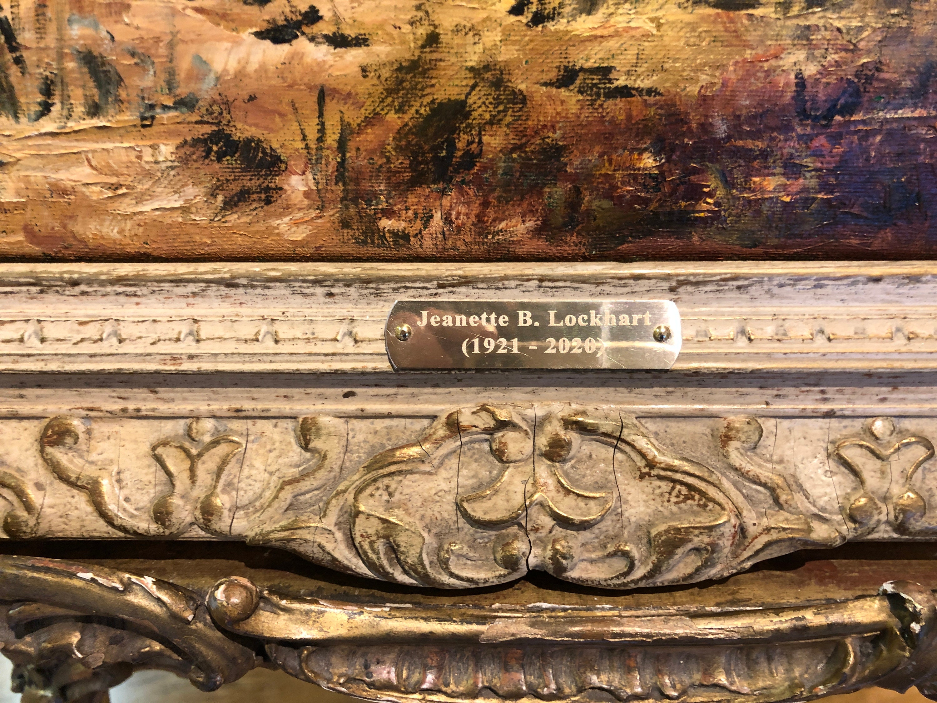 ORIGINAL OIL PAINTING Painted by Artist Jeanette B Lockhart (1921- 1920 ...