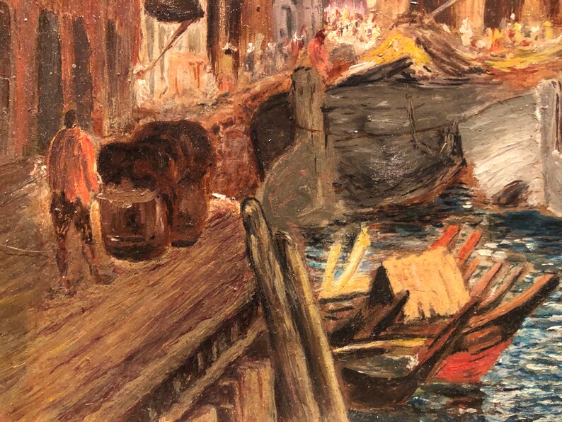 OLD FINE MASTER Rossi Oil Painting Impressionist Italian School Early ...