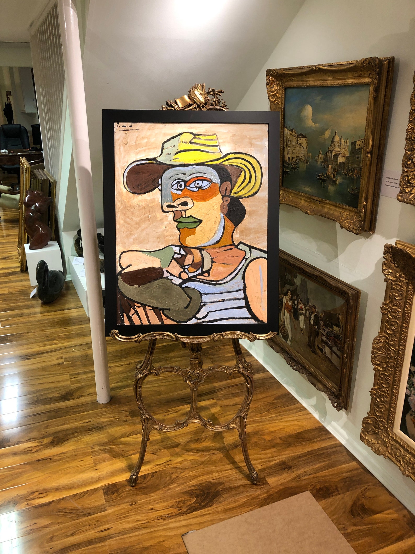 OLD MASTER Signed Picasso 1938 " the Sailor " Oil Painting on Canvas ...