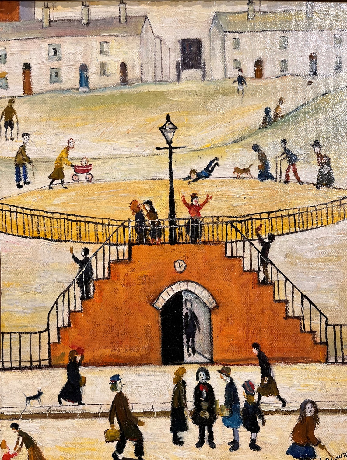 Old Master Signed L S Lowry the Steps Oil - Etsy