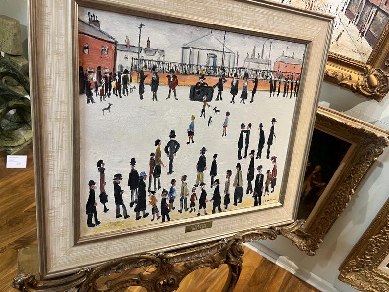 OLD MASTER Style Signed L S Lowry " the Vote " Oil Painting 20th ...