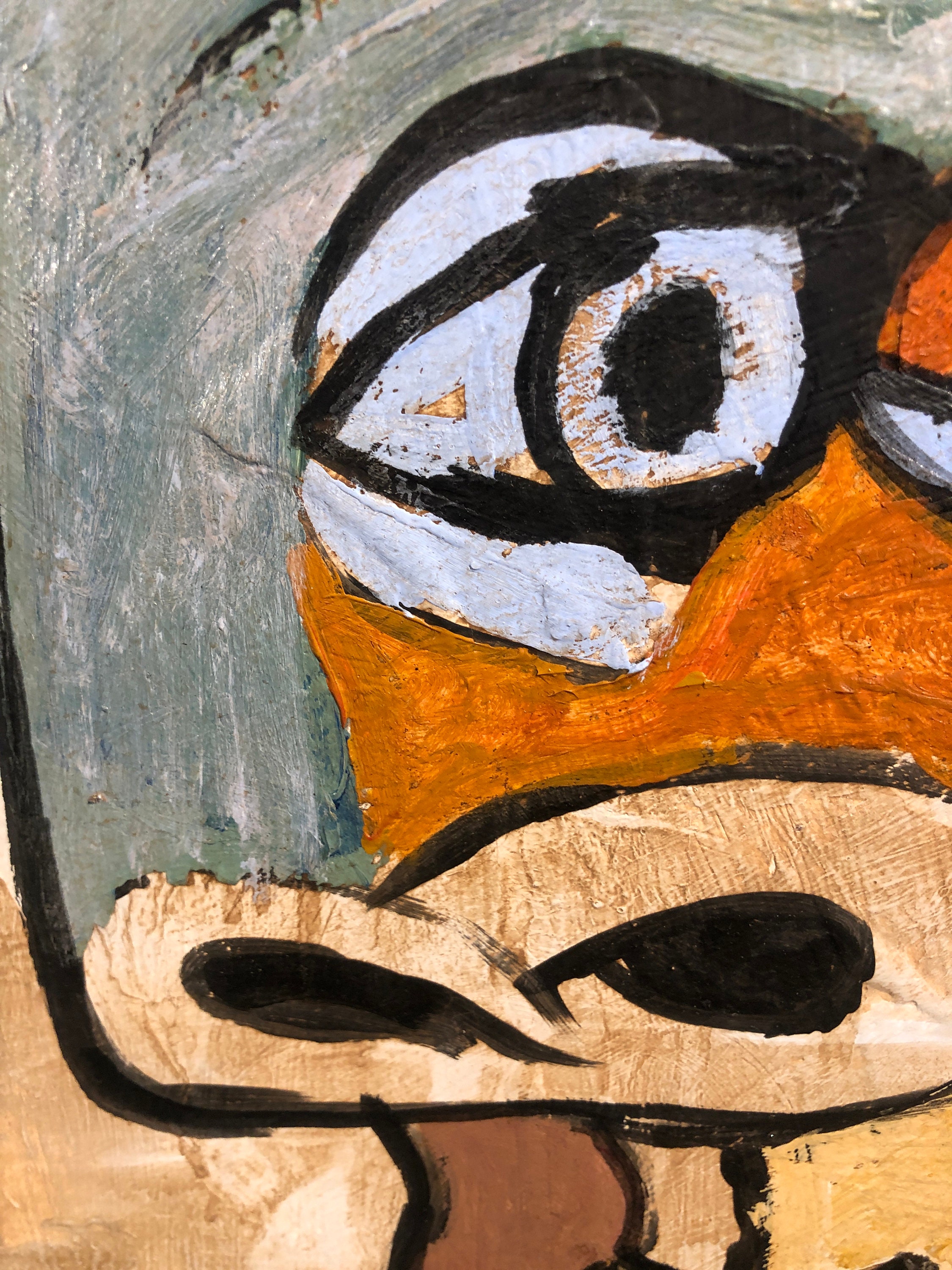 OLD MASTER Signed Picasso 1938 " the Sailor " Oil Painting on Canvas ...