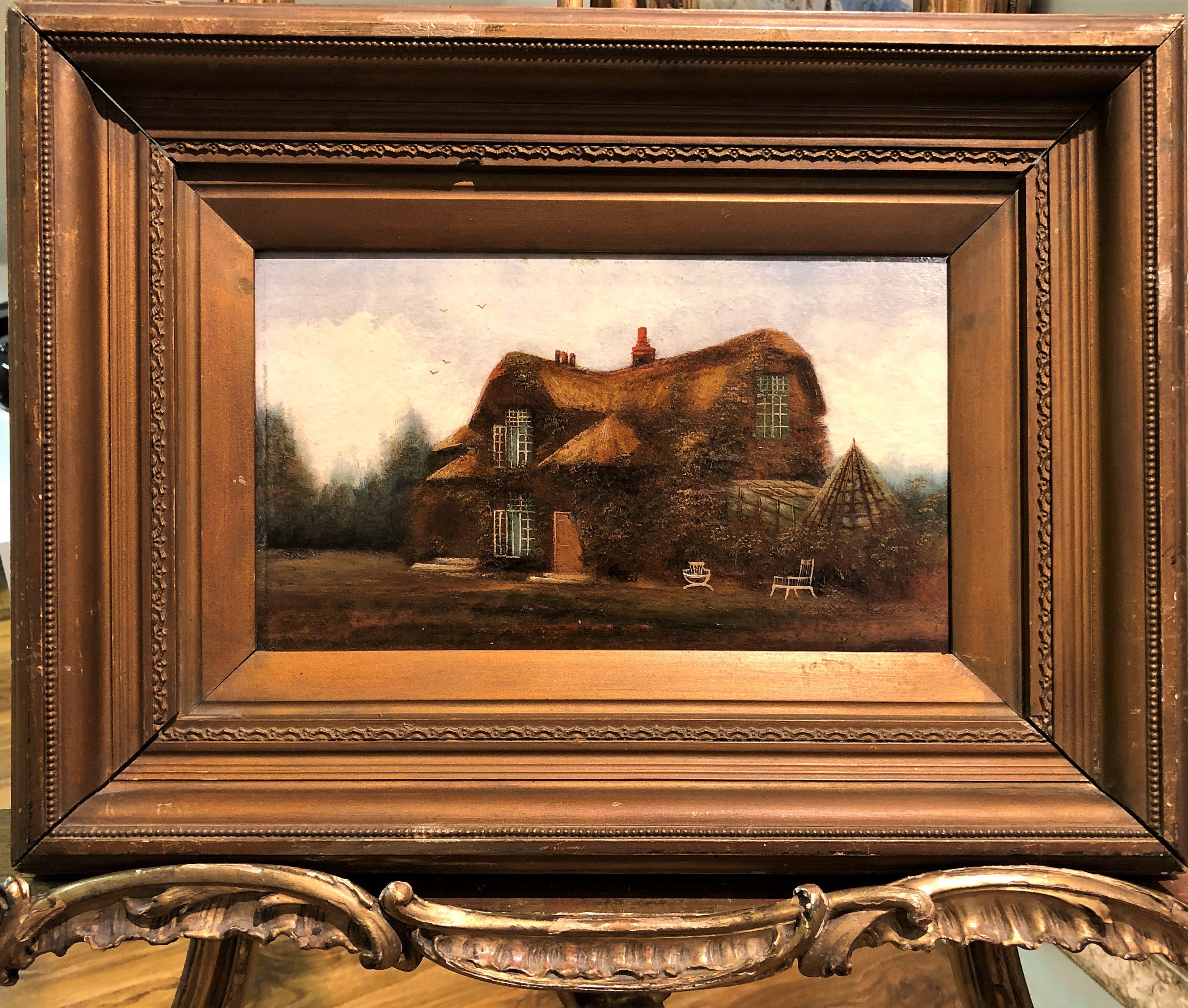 RARE QUEENS Cottage at Kew OIL Painting " 19th Century by Hugh Church ...
