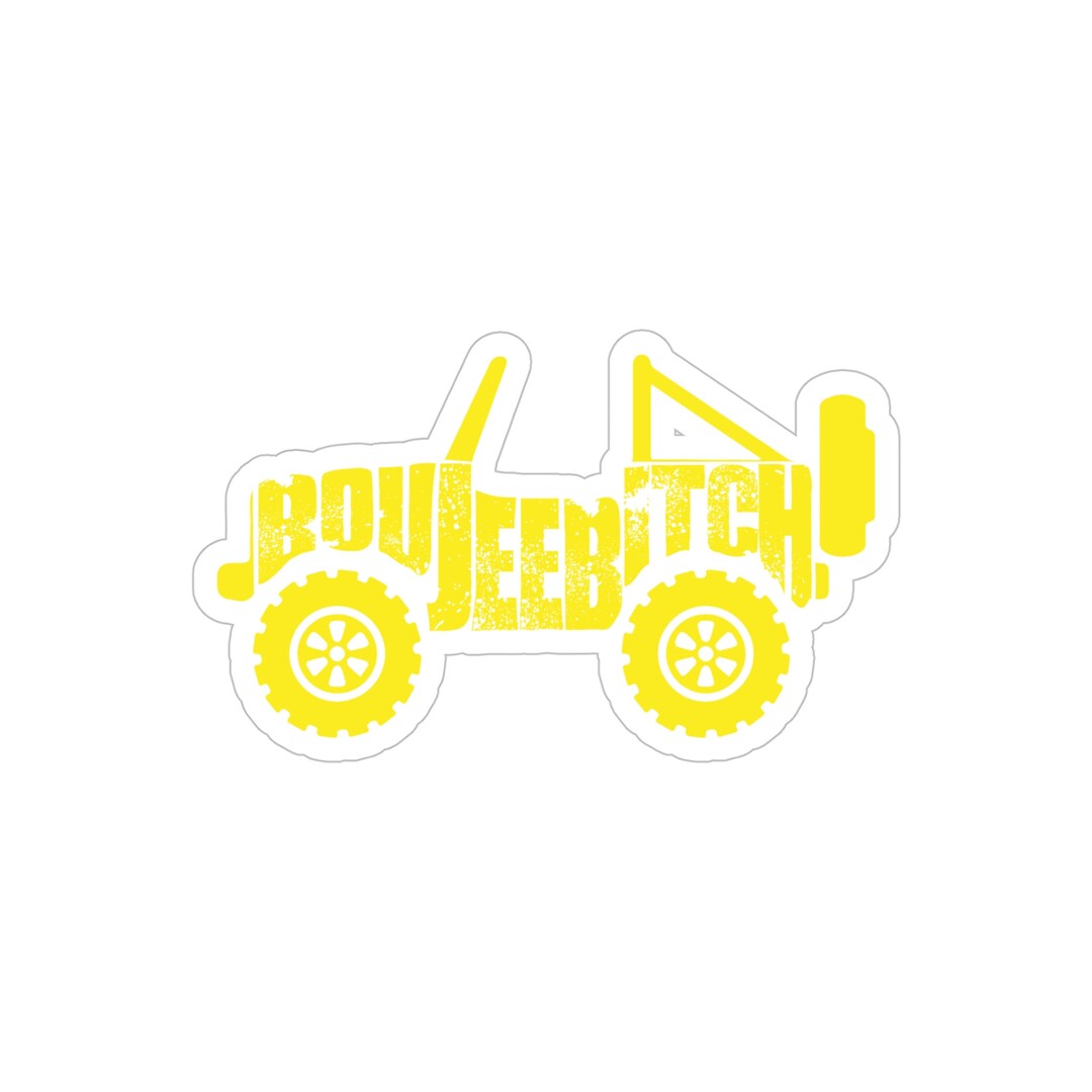 Boujee Bitch Transparent Outdoor Die-cut Sticker Yellow - Etsy