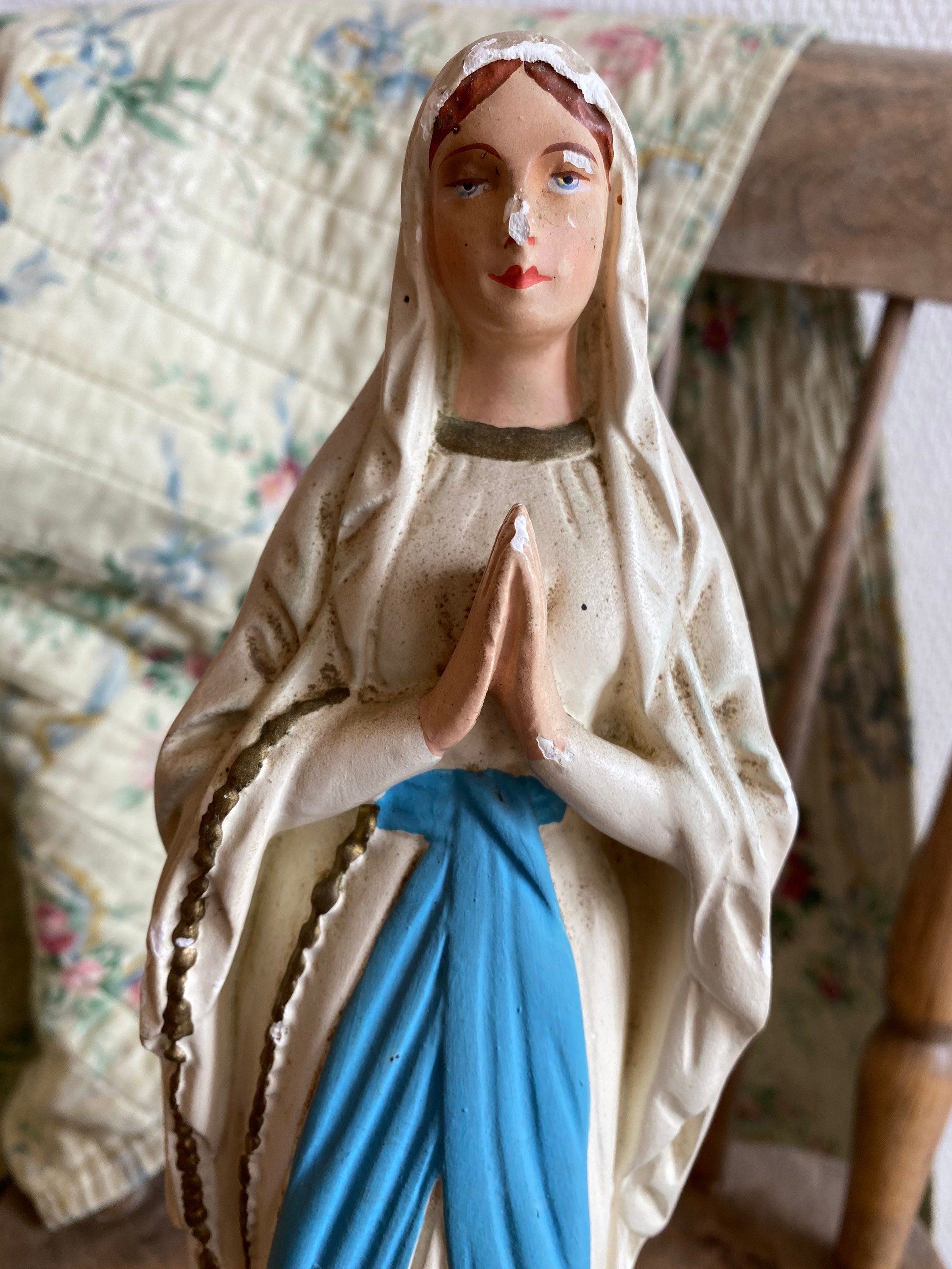 Virgin Mary Virgin Mary Statue Vintage Virgin Mary Statue - Etsy