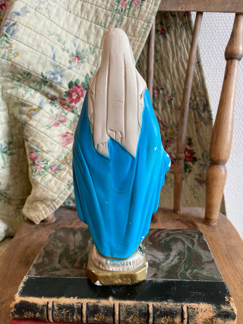 Virgin Mary, Virgin Mary Statue, Vintage Virgin Mary Statue, Religious ...