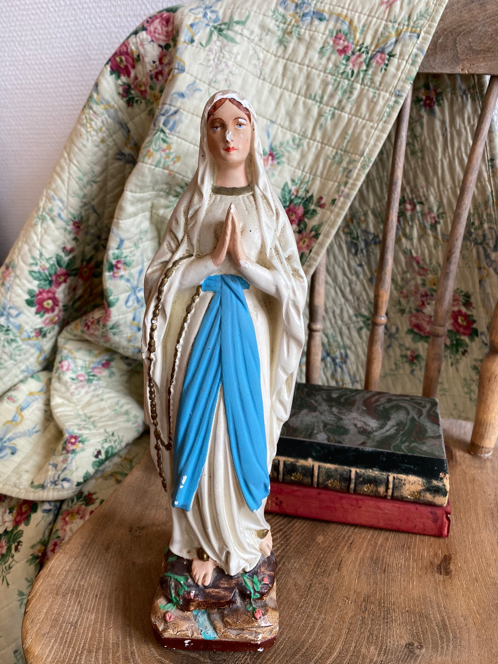 Virgin Mary Virgin Mary Statue Vintage Virgin Mary Statue Etsy