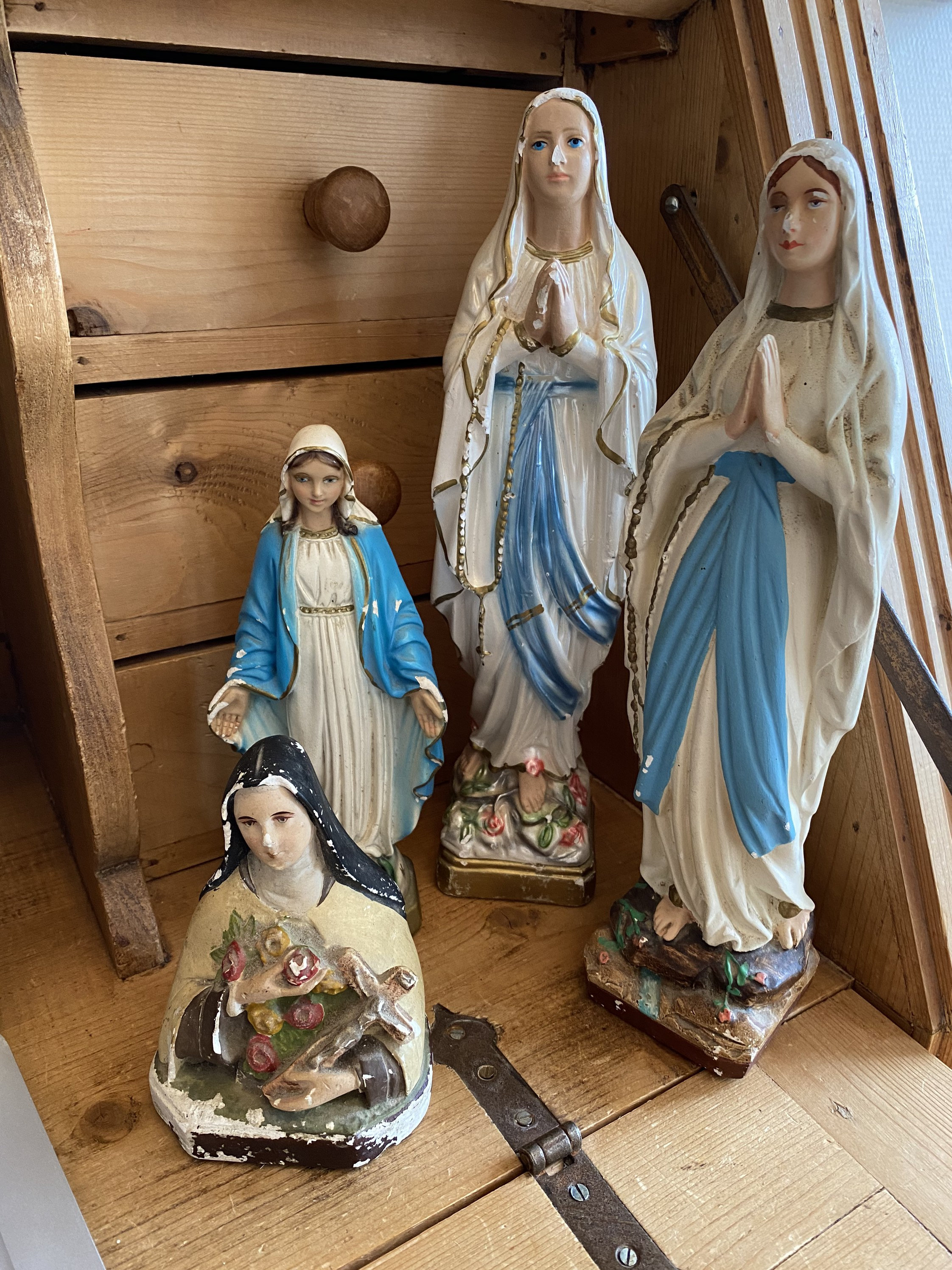 Virgin Mary, Virgin Mary Statue, Vintage Virgin Mary Statue, Religious ...