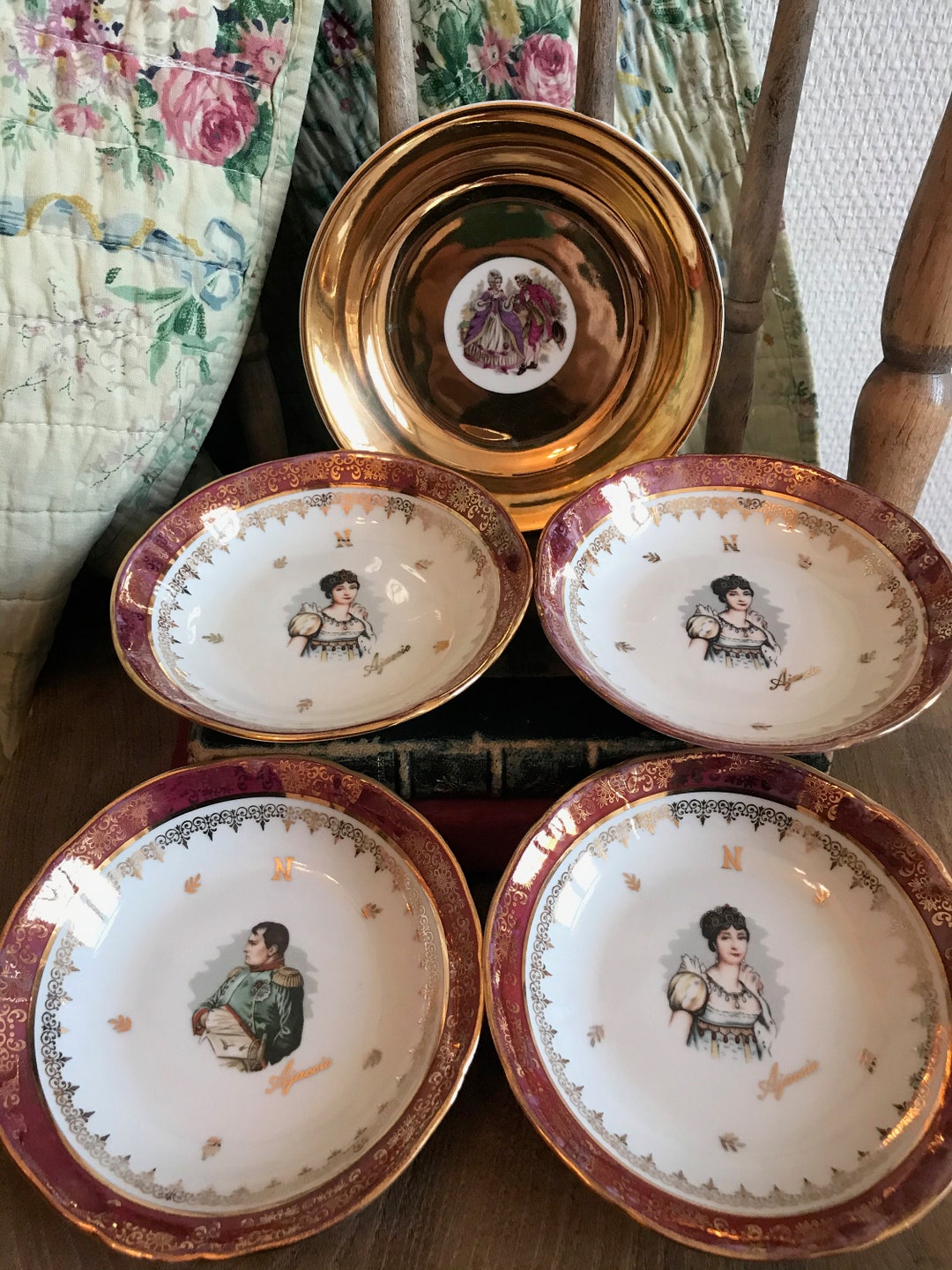Vintage Side Plates Side Plates Gold Plates Plates Vintage - Etsy
