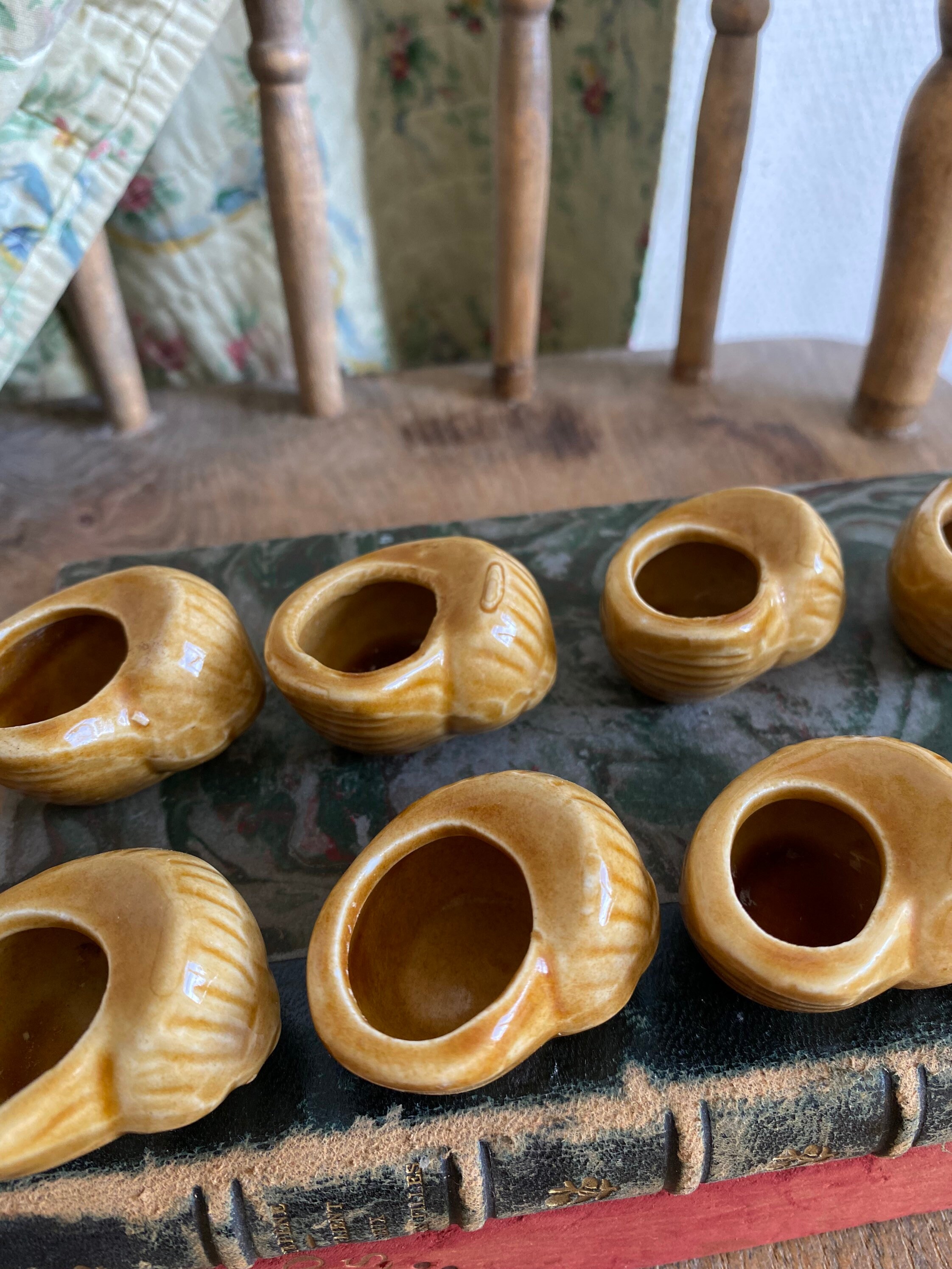 Ceramic Snail Shells Candle Holders Coquilles Descargots - Etsy