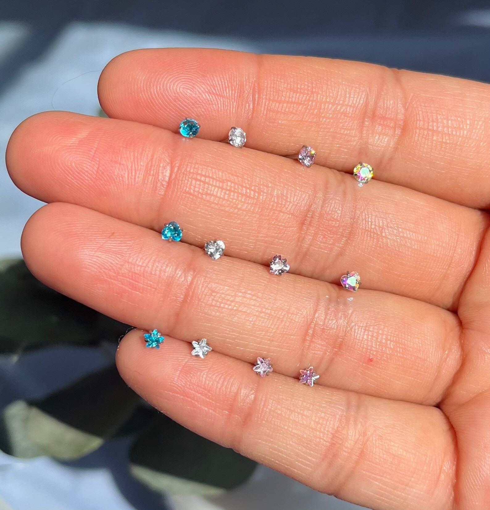 L-shaped Nose Stud Heart Nose Stud Handmade Studnose - Etsy UK