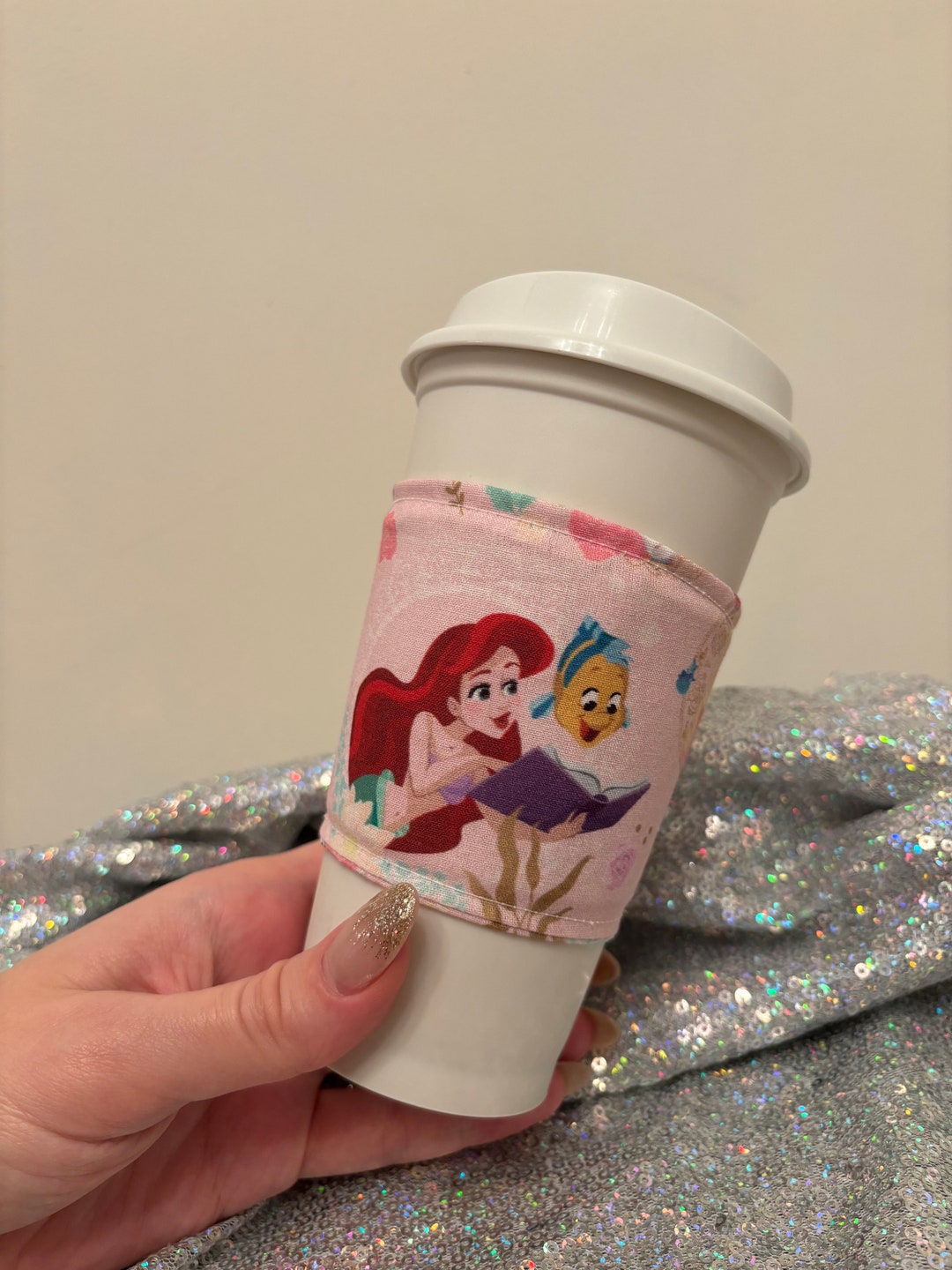 Princess Mermaid Ariel Aurora Rapunzel Tangled Coffee Cup Cosy - Etsy