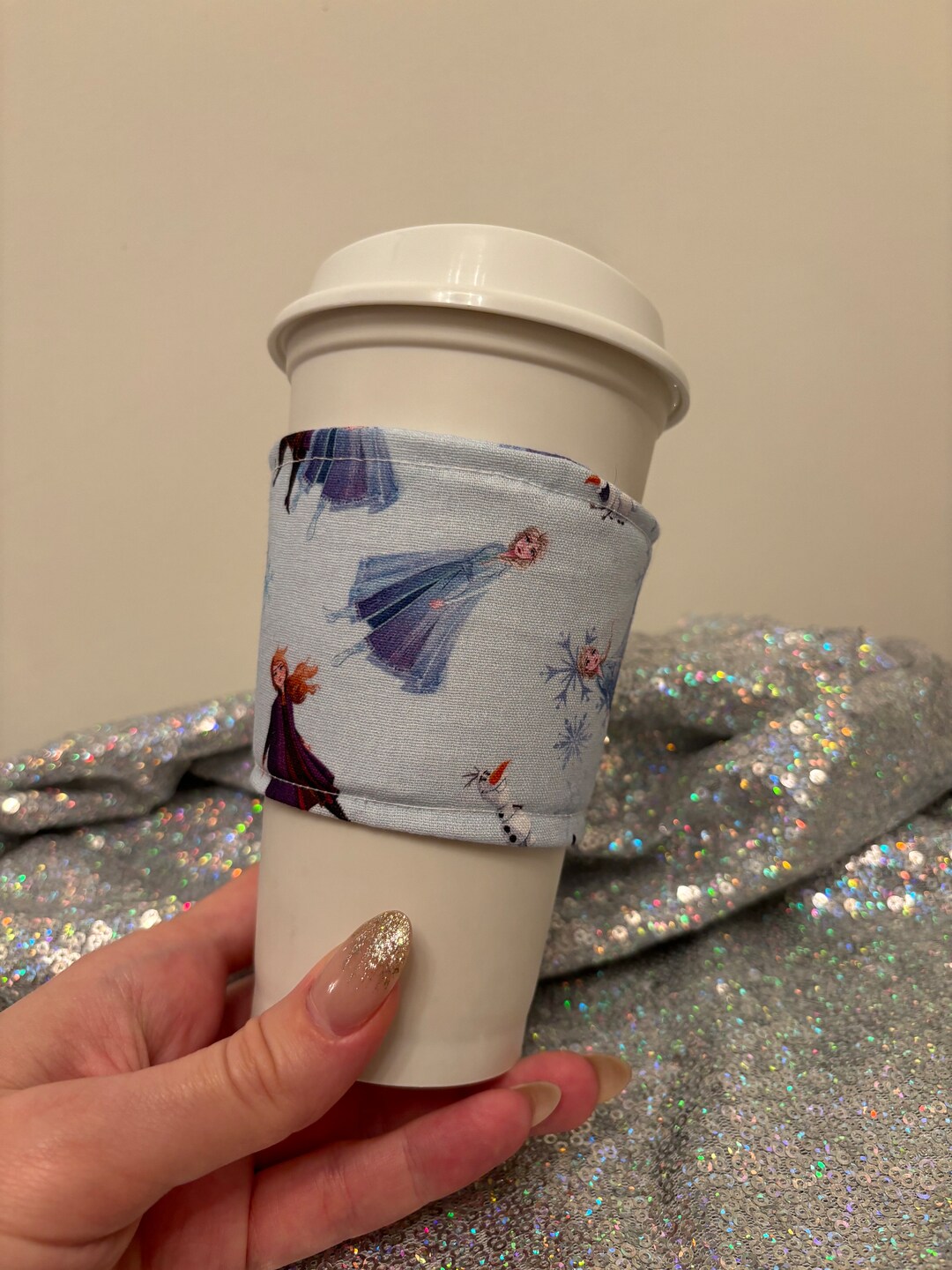 Frozen Sisters Anna and Elsa Coffee Cup Cosy Mug Reusable - Etsy