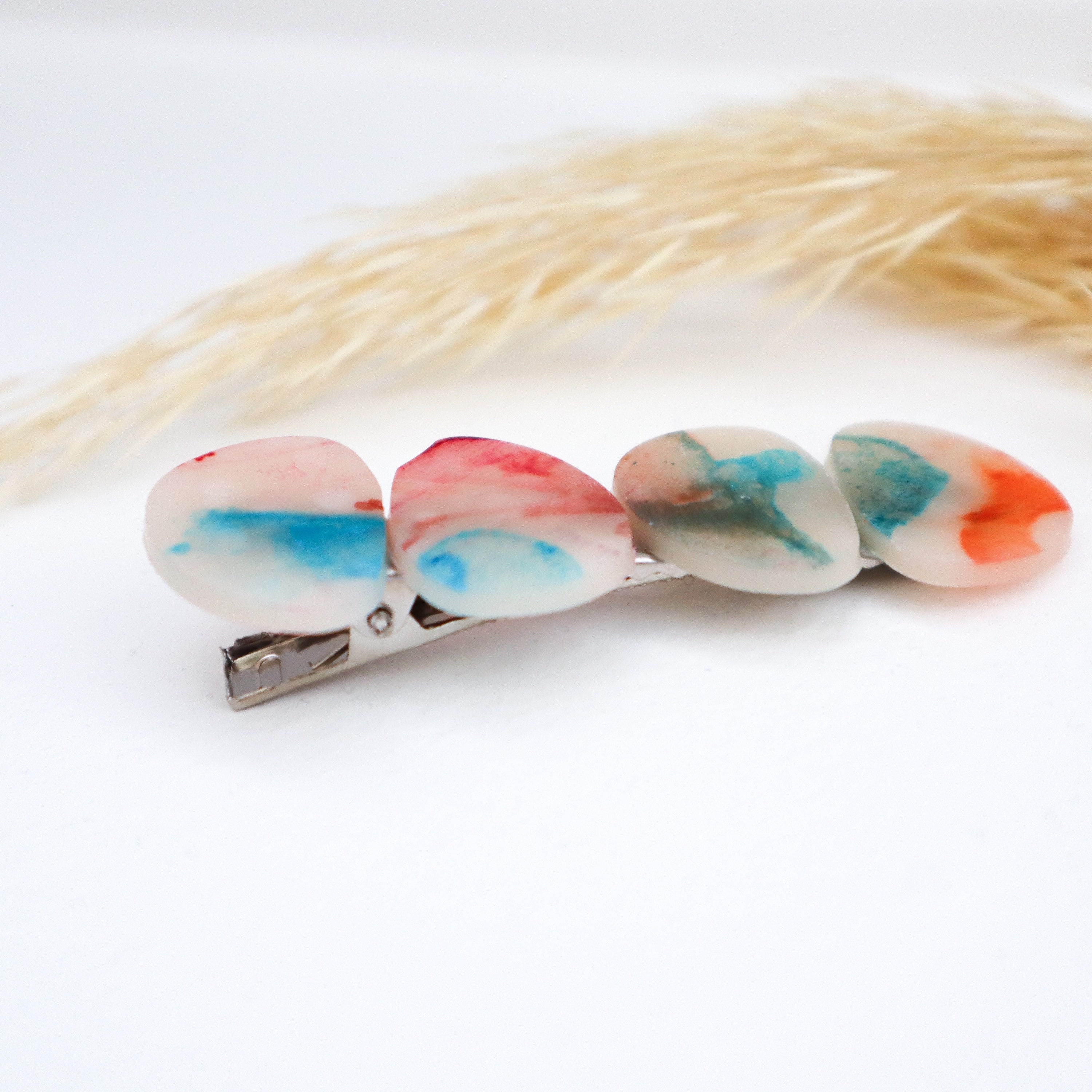 Polymer Clay Hair Clip Handmade Lightweight Hair Clip Etsy