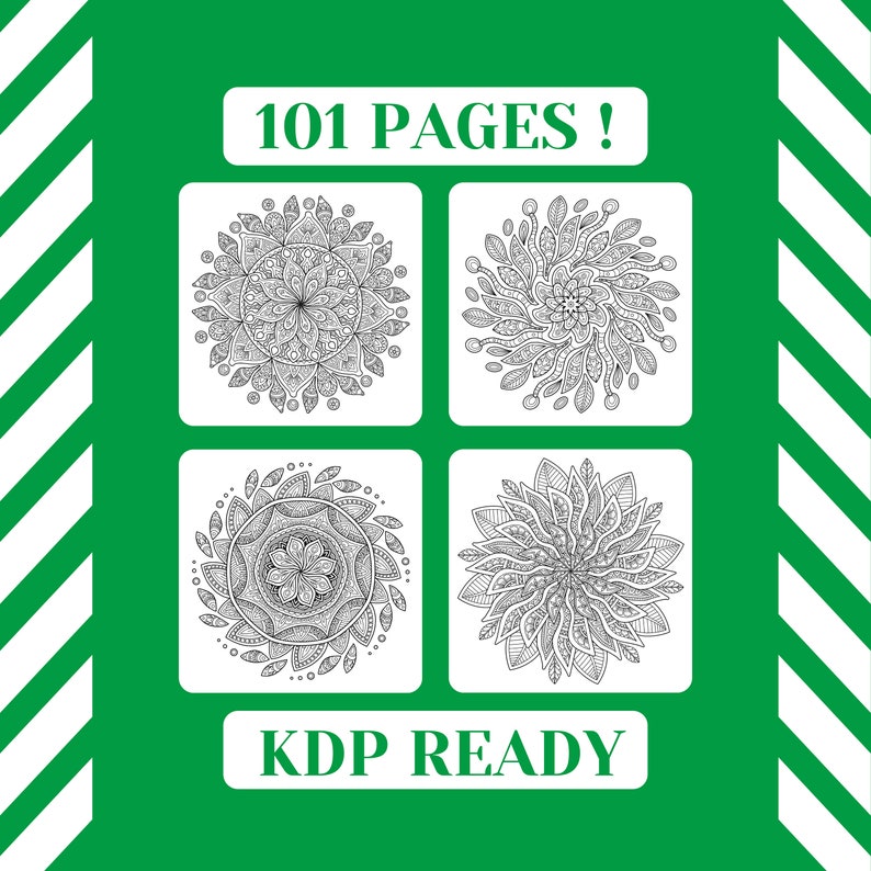 KDP Interior Template Adult Coloring Book 101 High quality Etsy