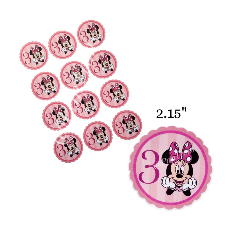 Custom Labels/ Minnie Mouse Custom Labels/ Personalized Labels - Etsy