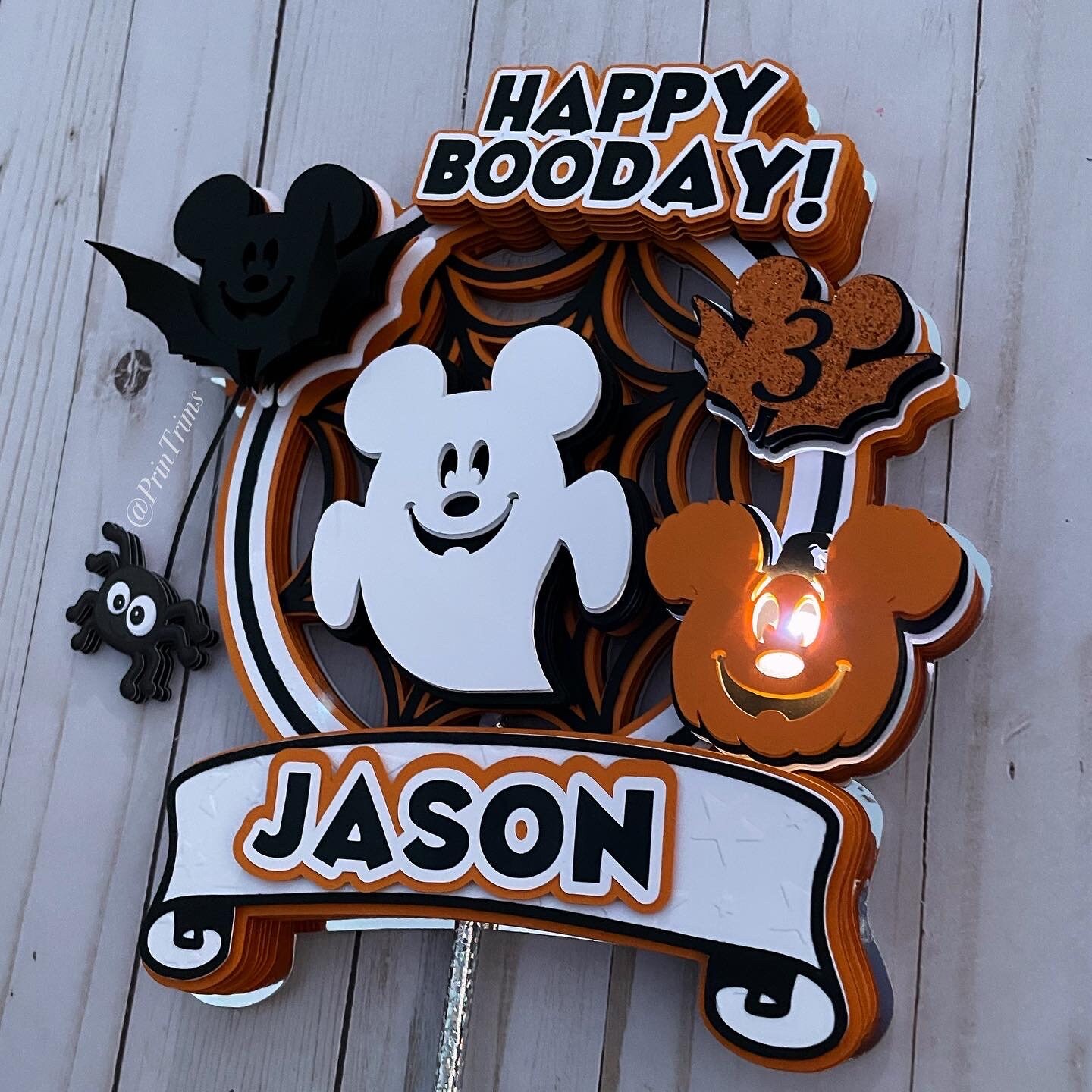 Halloween Cake Topper/spooky Cake Topper/mickey Spooky Cake - Etsy