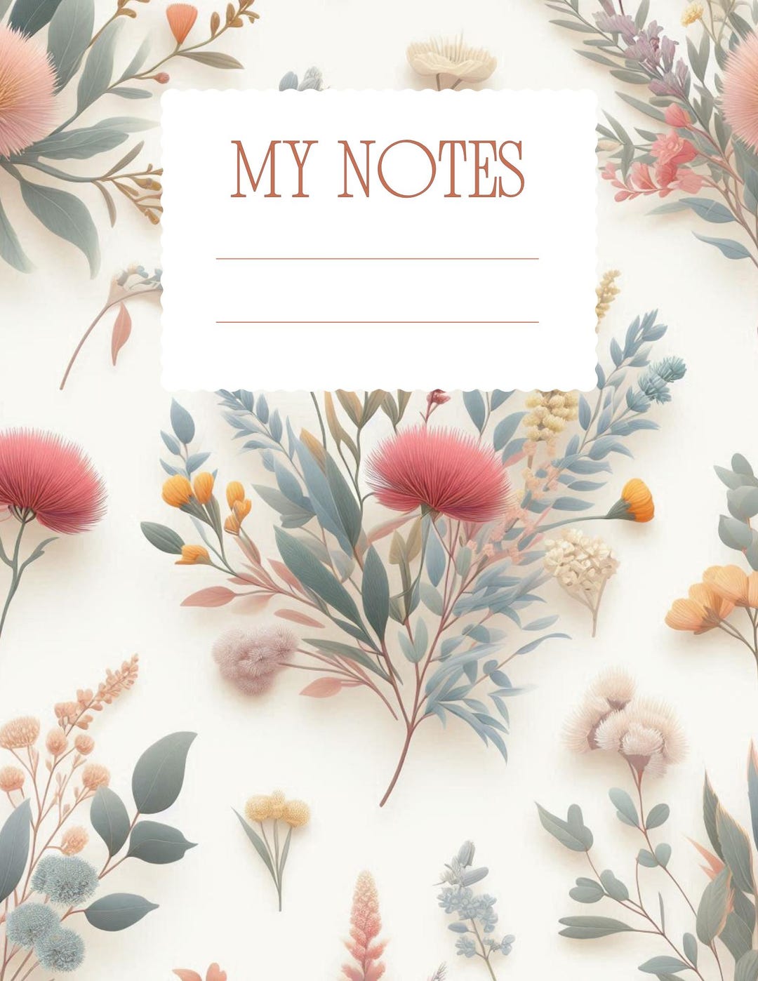 Floral Digital Notebook | iPad Journal (digital Download) | Botanical ...