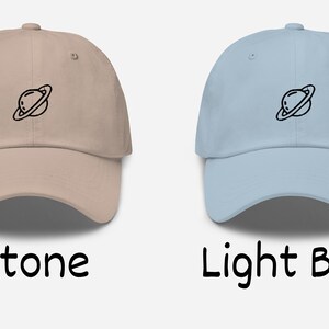 Saturn Dad Hat | Embroidered Planet Cap | Unisex Adjustable Baseball ...