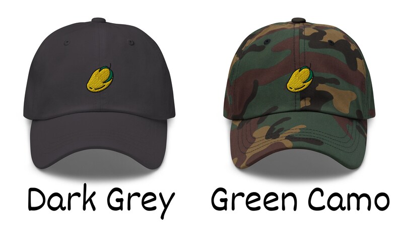 Mango Embroidered Hat Summer Fruit Cap Adjustable Baseball Cap Fresh ...