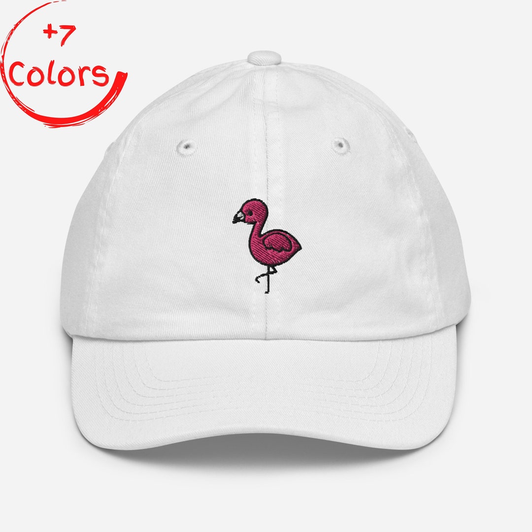 FLAMINGO Youth Cap | Embroidered Baseball Hat | Bird Lover Gift ...