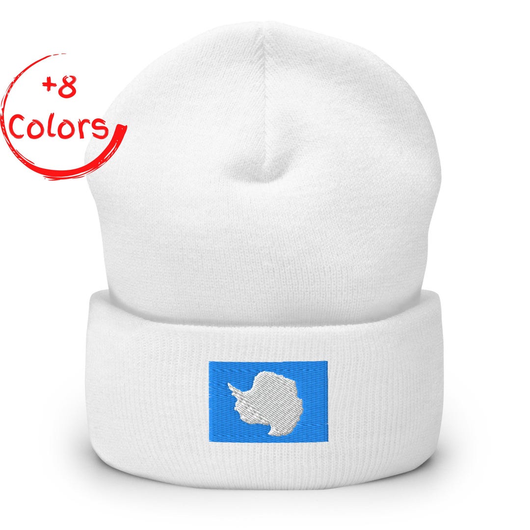 Antarctica Flag Cuffed Beanie | South Pole Explorer Hat | Geography ...