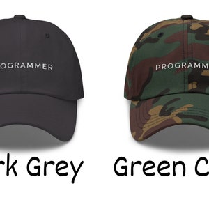 PROGRAMMER Dad Hat | Custom Embroidered Cap | Unisex Adjustable Hat ...
