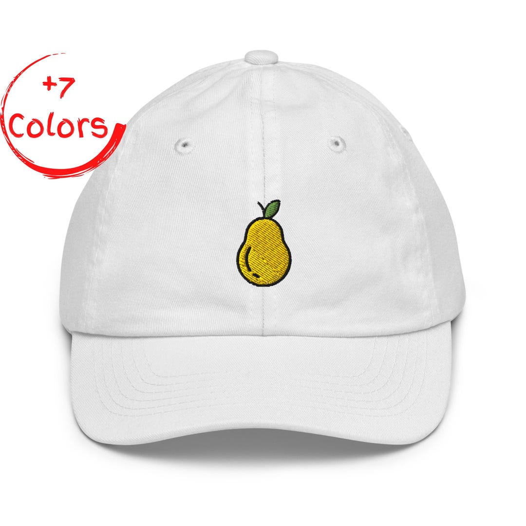 Pear Youth Cap | Kids Fruit Hat | Food Design | Bio-washed Cotton Twill ...
