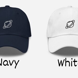 Saturn Dad Hat | Embroidered Planet Cap | Unisex Adjustable Baseball ...