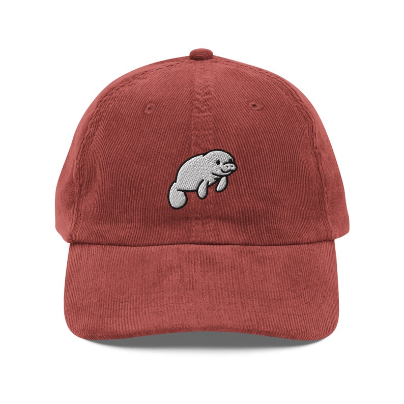 MANATEE Corduroy Cap Marine Life Lover Gift Gentle Sea Creature Cap ...